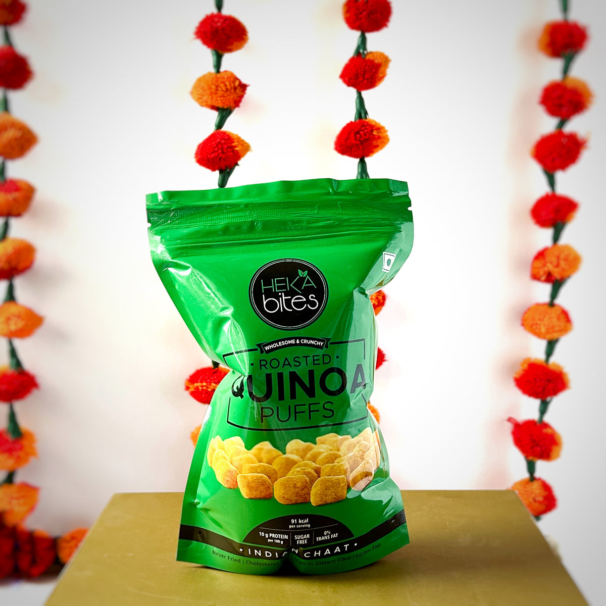 Heka Bites Hamper - Raw Cashew , Roasted Jowar Puffs & Roasted Quinoa